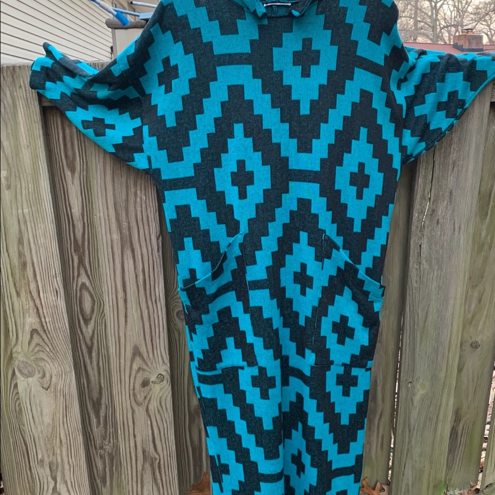 Aztec Pattern Sweaterdress - Gem